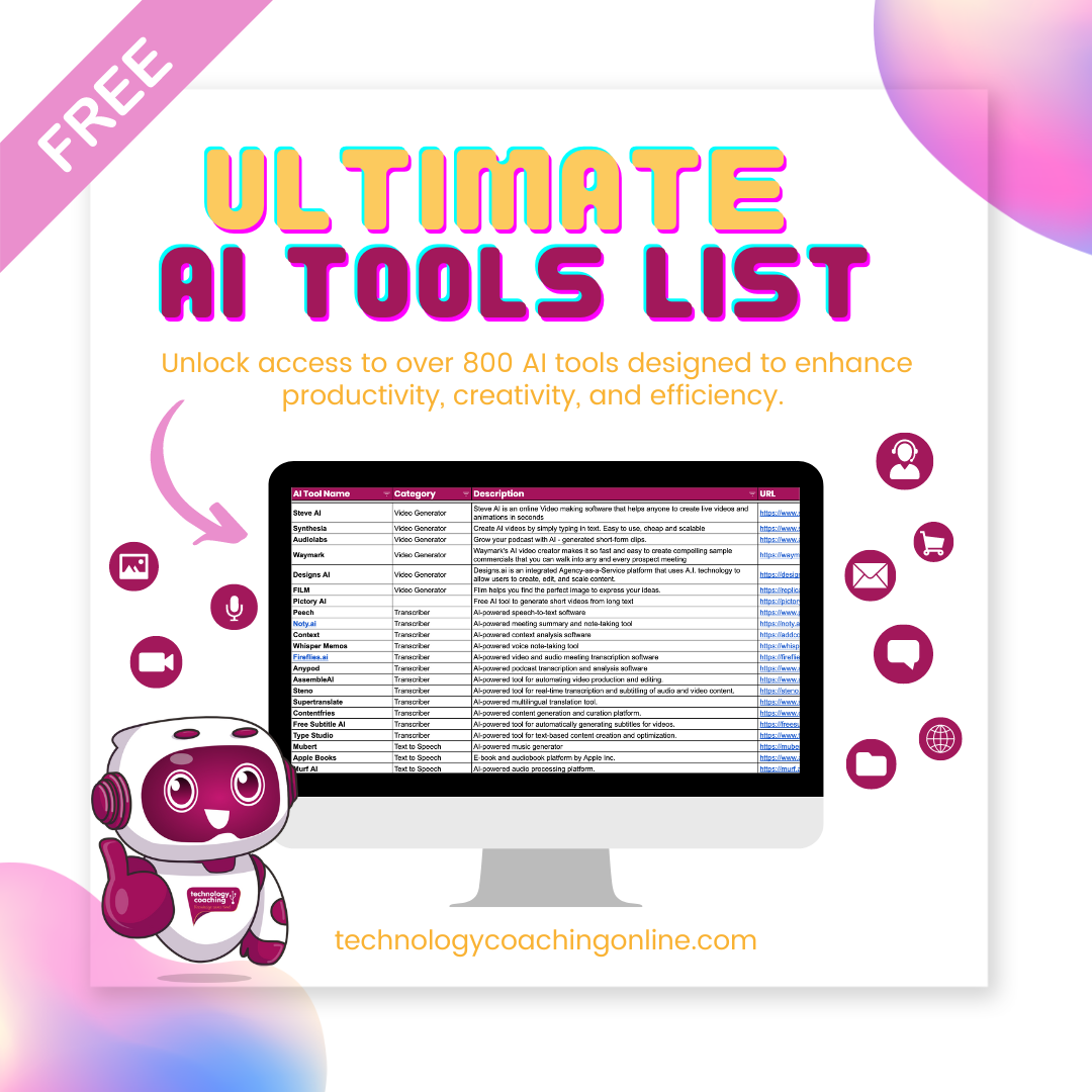 Ultimate AI Tools List - Technology Coaching